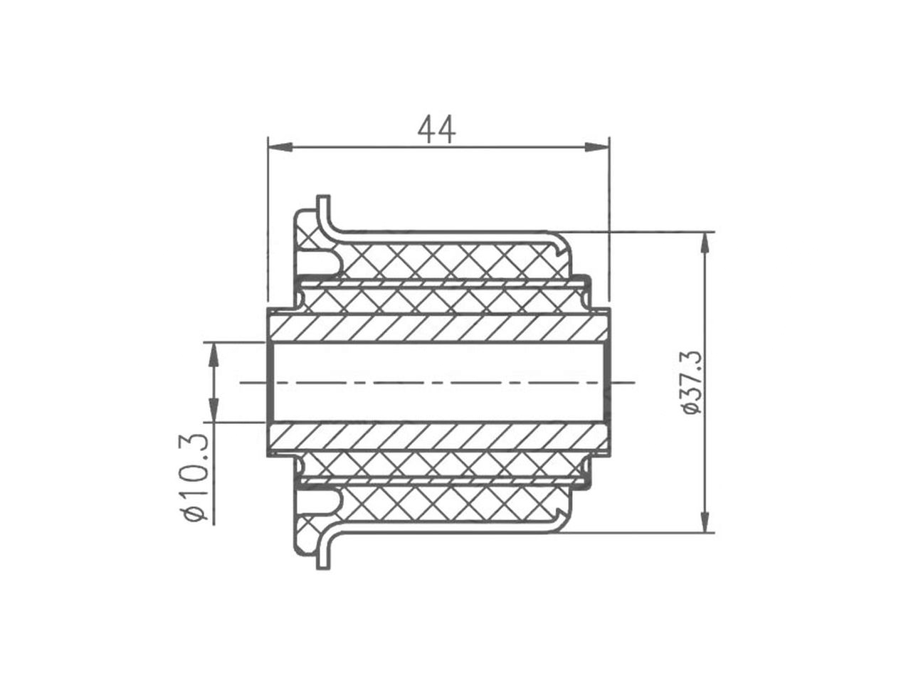 UNIO RMP-20094 (857407181) сайлентблок передний переднего нижнего рычага VW Passat (Пассат) b2 80-, Audi