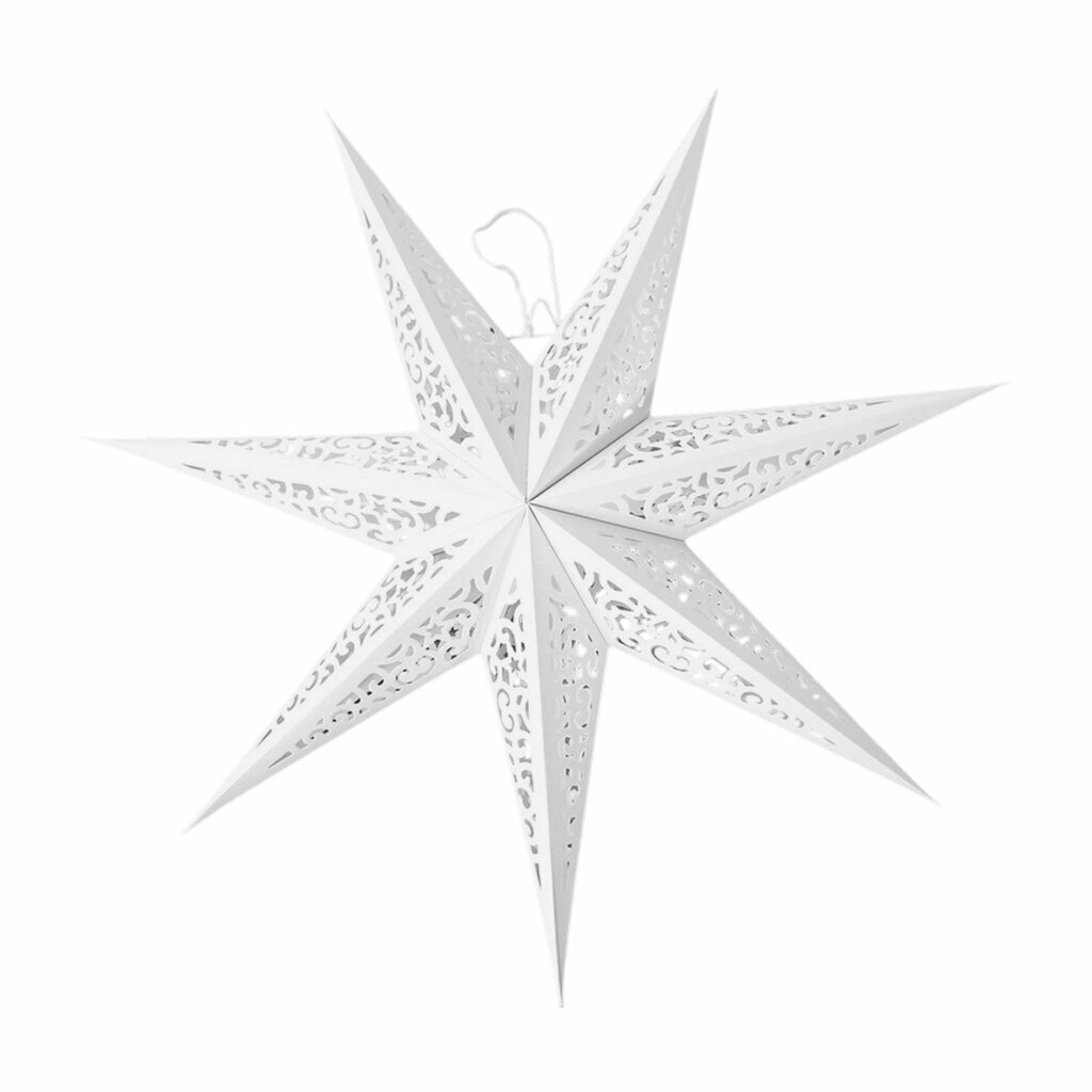 3 Рождественских бумажных семиконечных звездных потолочных украшения Праздничные украшения из полой бумажной звезды, абажур для фонаря-полый узор