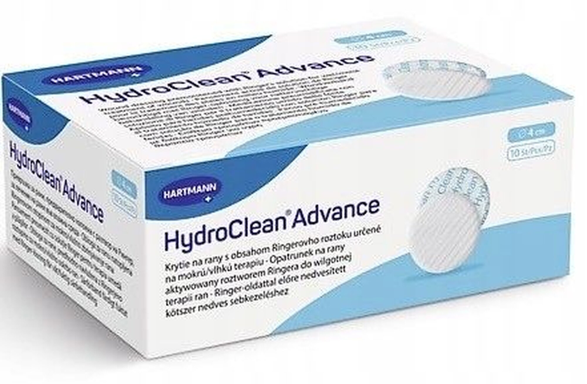 Гидроактивная повязка с раствором Рингера Hartmann HydroClean Advance - 10шт круглая