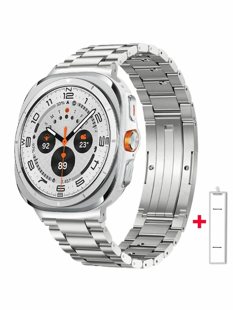 Мужские часы для Galaxy Watch Ultra 47 мм роскошные титановые металлические ремешки