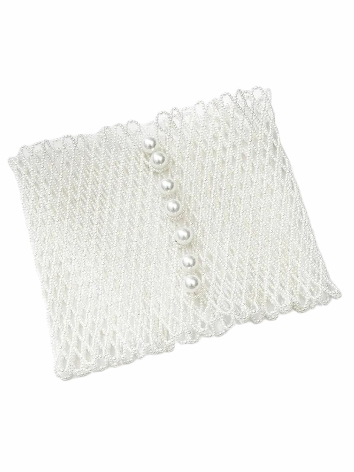 Корсет с жемчугом и цепочкой, - Высокий стиль