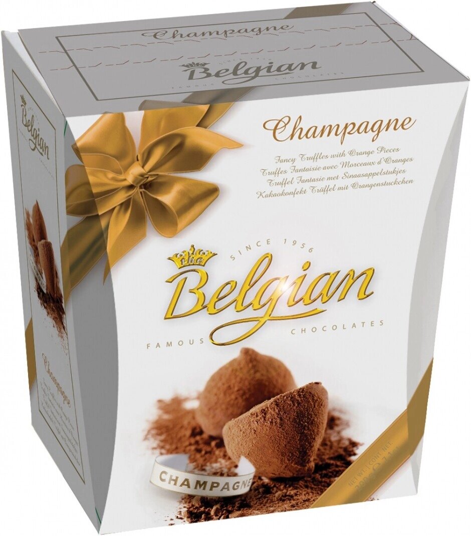 Шоколад The Belgian, Champagne Cocoa Dusted Truffles, 200 г