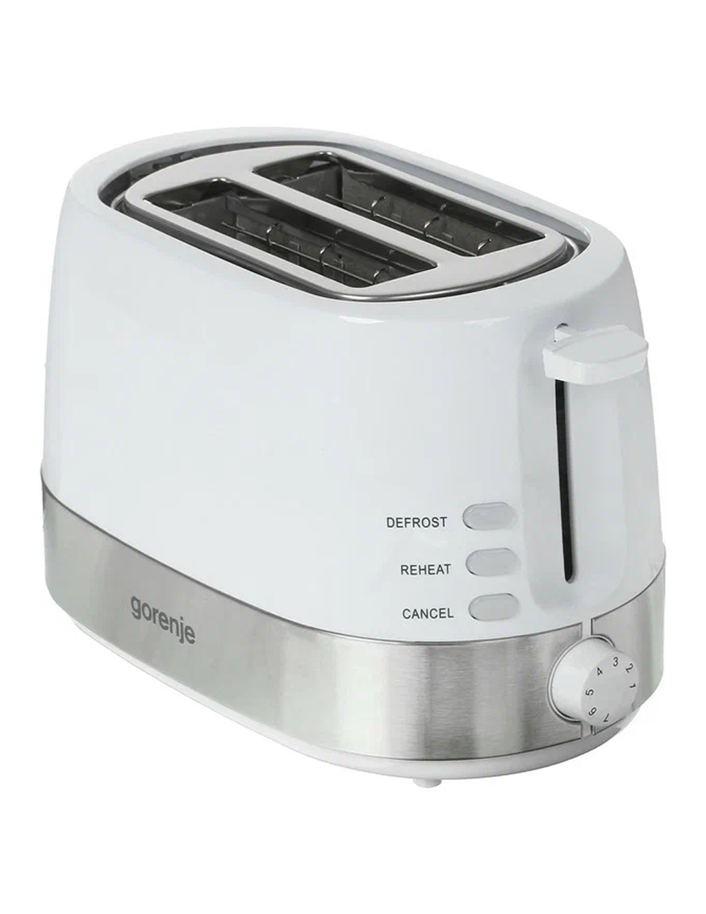 Тостер Gorenje T850WE, белый, металл/пластик, 2 отделения, 850Вт.