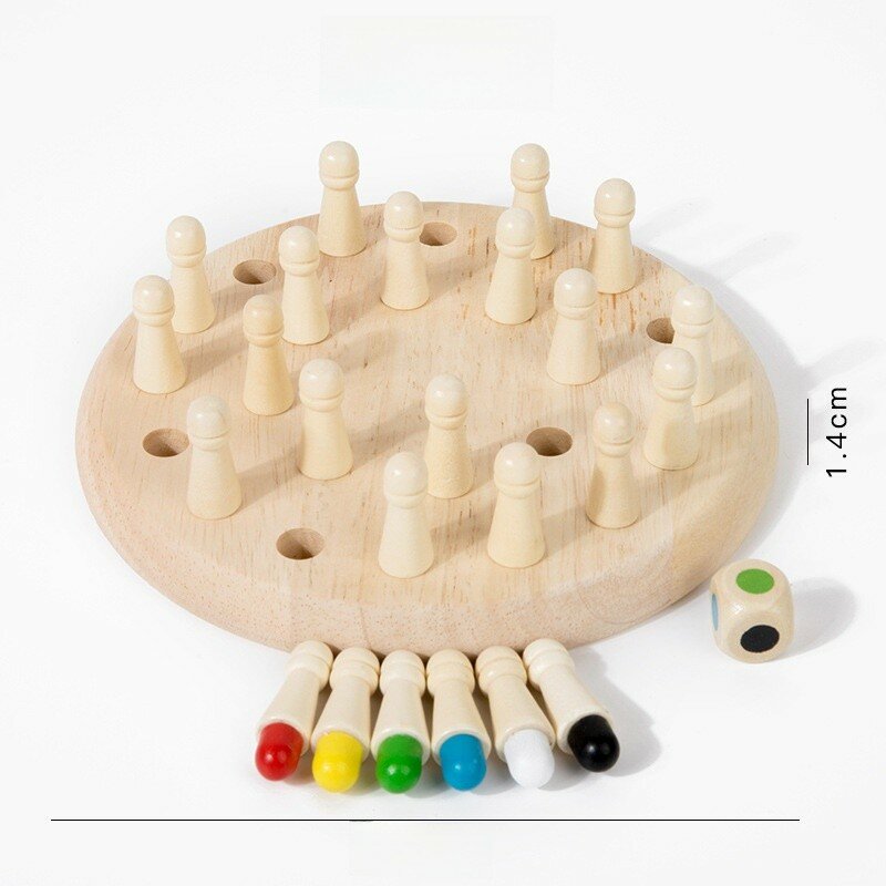 Деревянная детская игрушка для развития памяти и обучающей игры маленькие шахматы