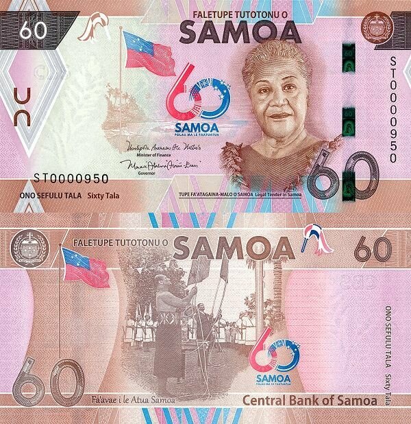 Самоа 60 тала 2023 Первый премьер-министр Самоа UNC