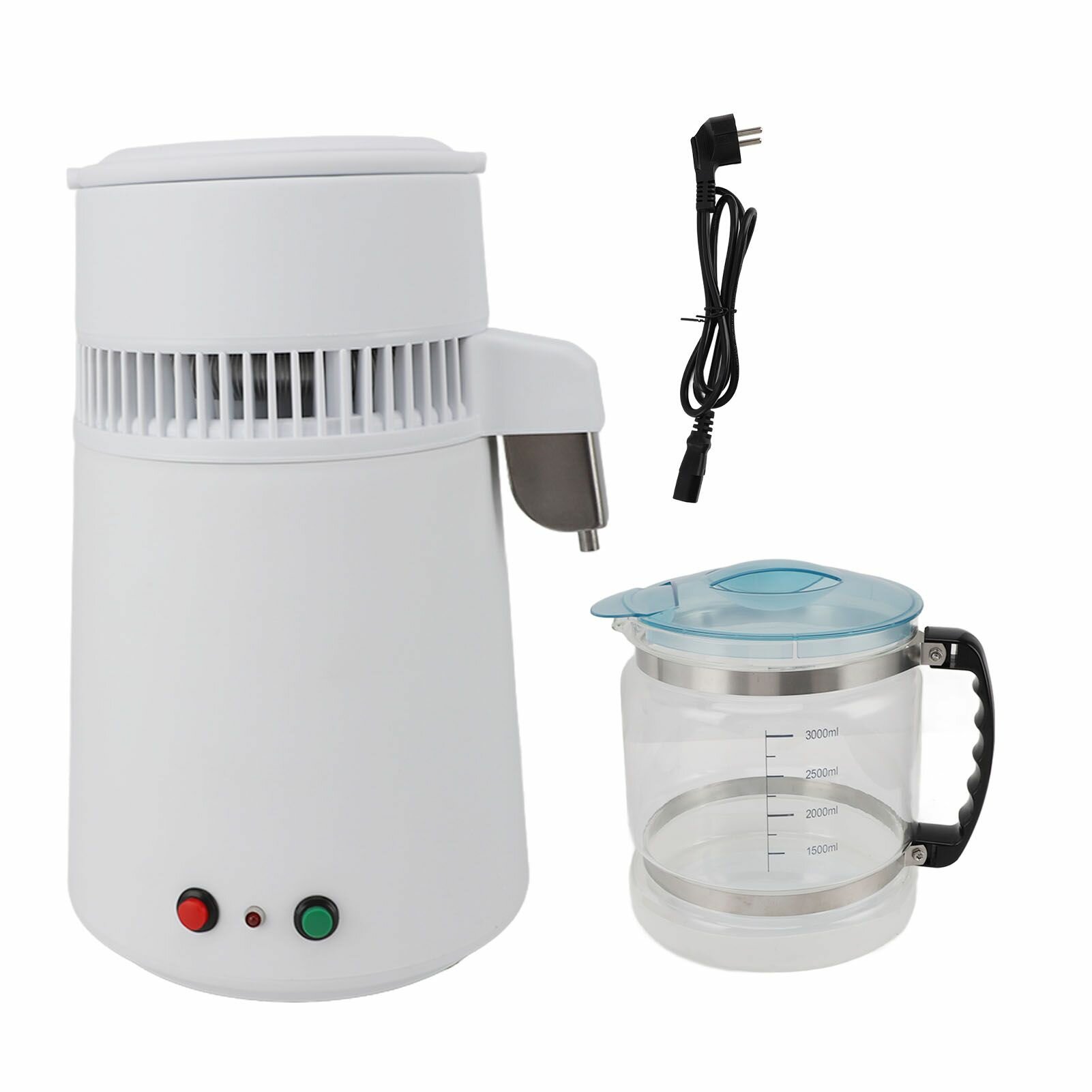 Дистиллятор воды 4л: 750 Вт, автоматический, настольный, нержавеющая сталь, EU plug 220V