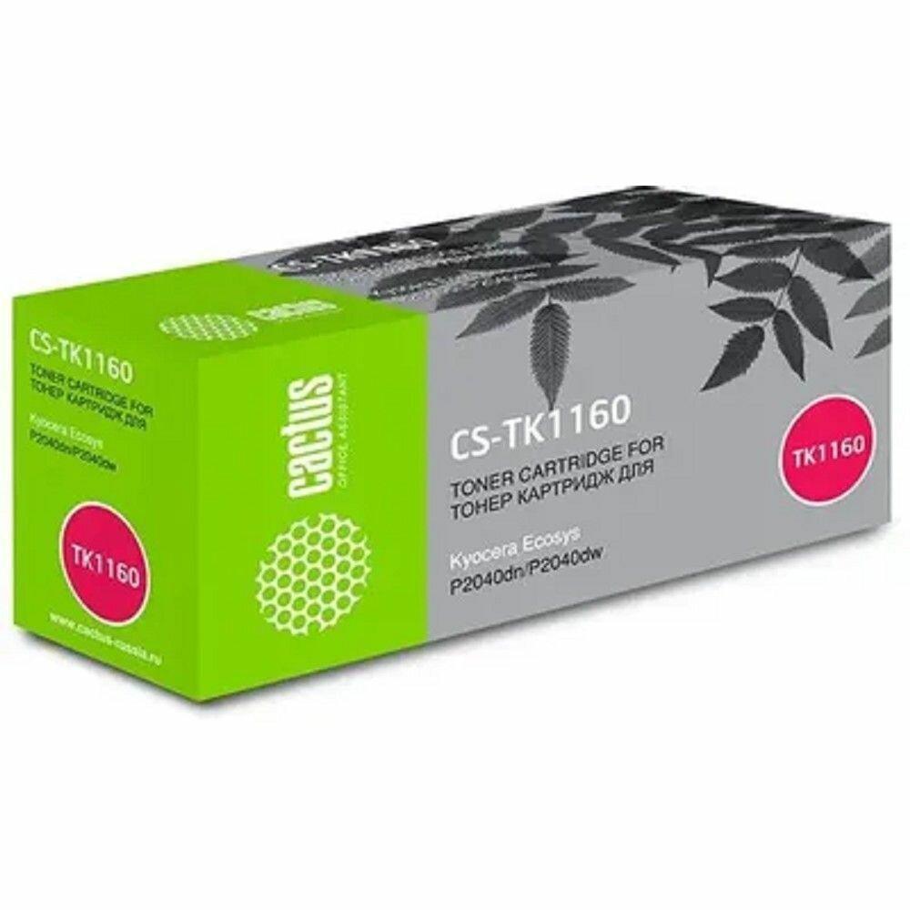 Cactus Картридж CS - TK1160 черный 7200стр. для Kyocera Ecosys P2040dn P2040dw