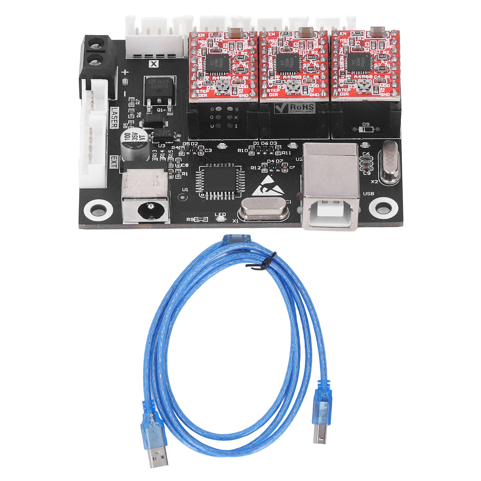 Плата управления 3-осевого лазерного гравера, материнская плата гравировального станка с ЧПУ с интерфейсом USB