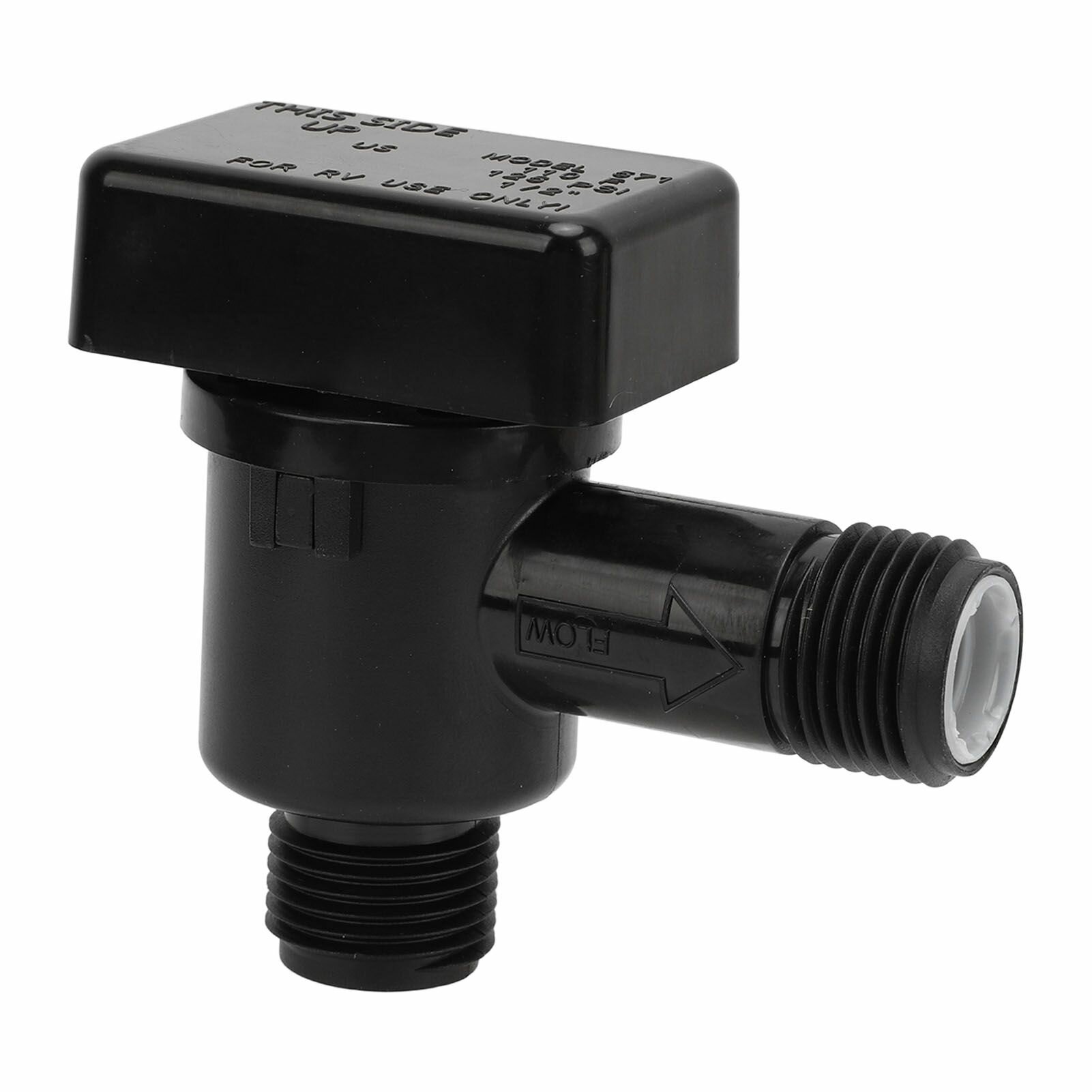 Обратный клапан RV 8-125 PSI, черный, для системы бака прицепа