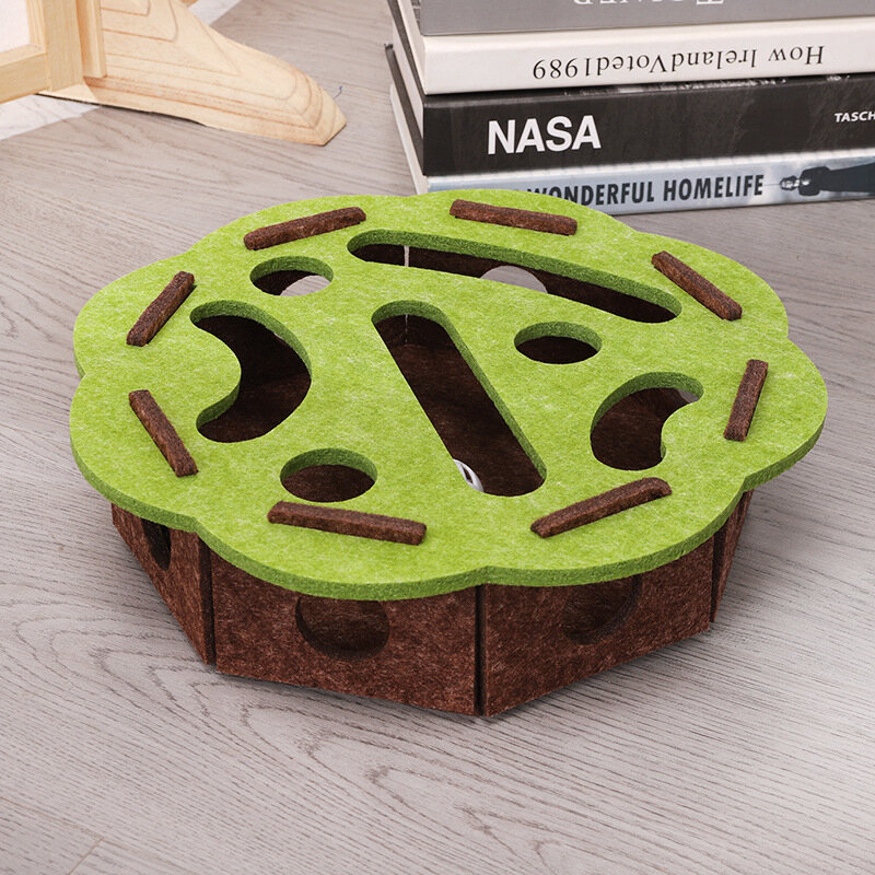 Набор игрушек для кошек из войлока - лабиринт 30 см квадратный/круглый для самостоятельной игры и стимуляции ума