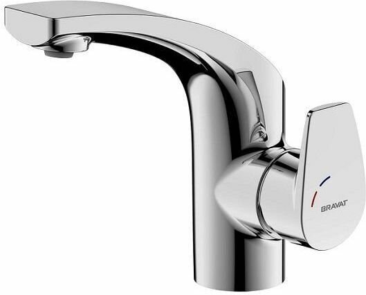 Смеситель для раковины Bravat Nizza однорычажный, хром, латунь