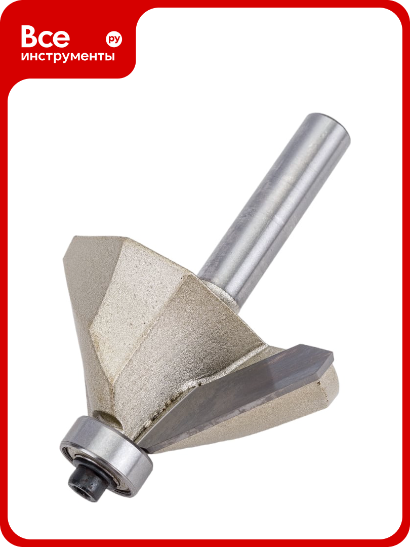 Фреза, 45, кромочная конусная 45 градусов по дереву (48х22.5 мм; хвостовик