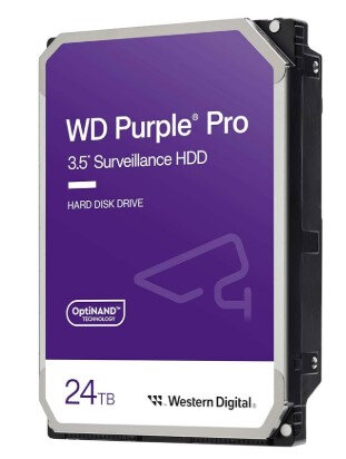 Жесткий диск Western Digital 3.5" WD Purple Pro 24 ТБ, SATA III, 512 Mb, 7200 rpm CMR Helium (WD241PURP)