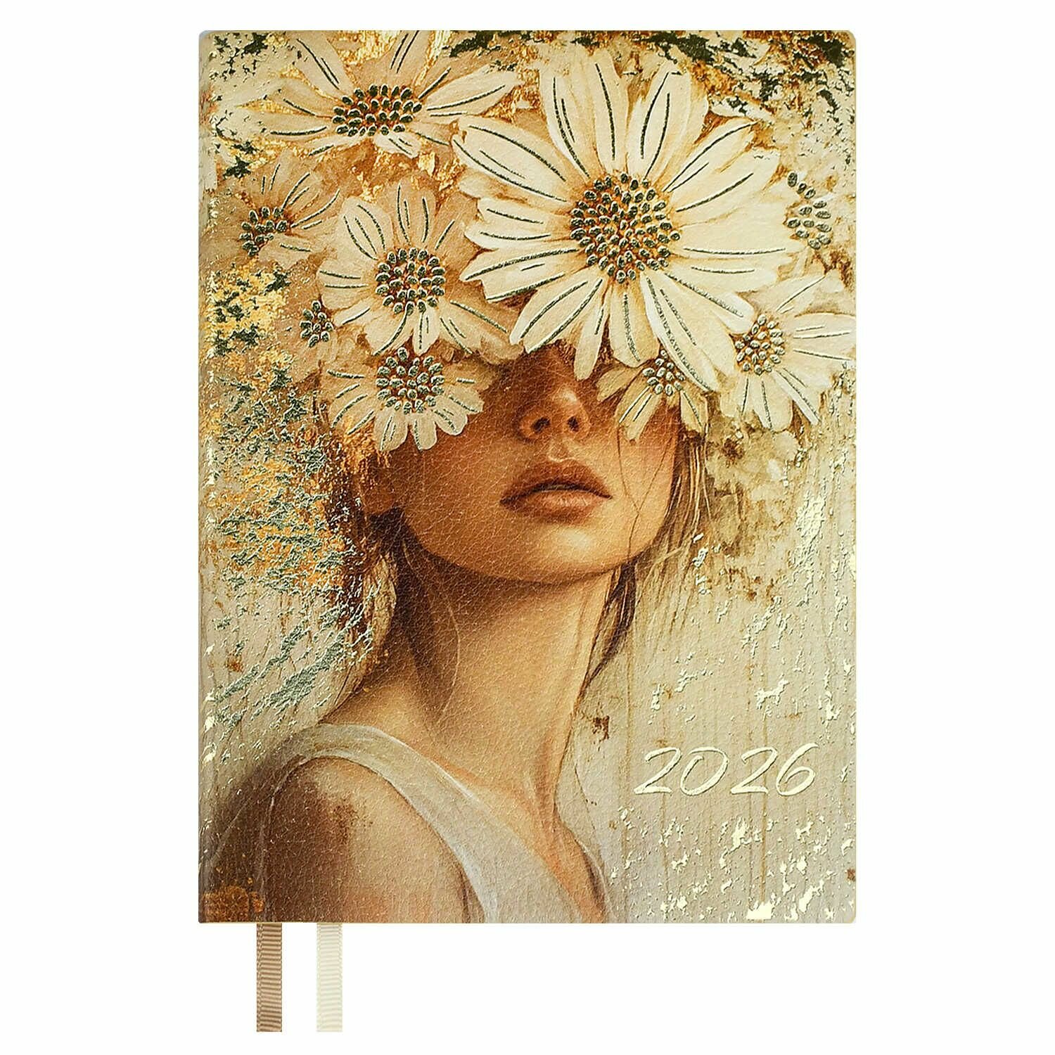 2026 Ежедневник датированный А6 176 листов "Золотая эстетика" мягкий переплет, золотой срез