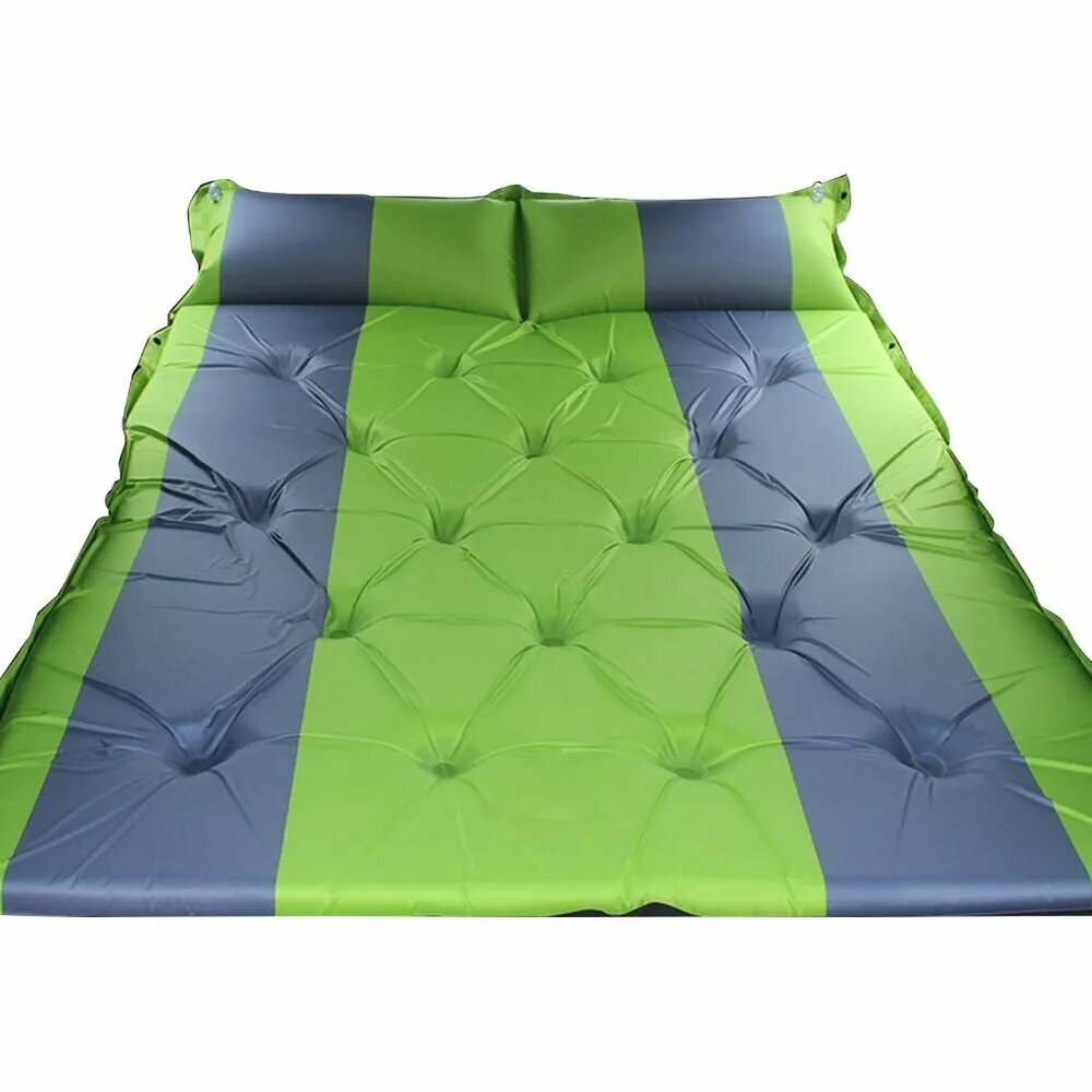 Другие аксессуары для путешествий Двуспальная надувная кровать для кемпинга толщиной 3 см-зеленый