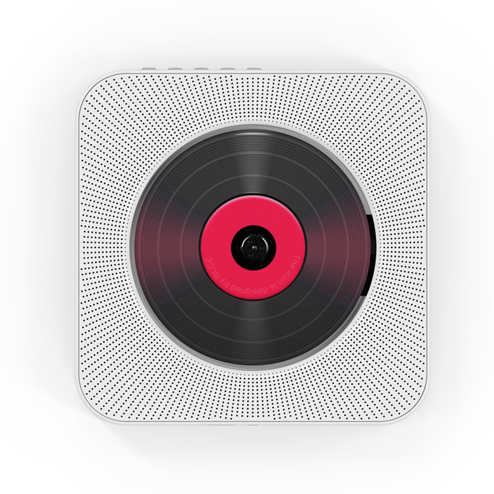 Wall Mounted CD Player Bluetooth Speakers Home Audio Boombox с пультом управления FM Radio AUX Input Headphone Output U Disk Music Player, черный, белый, синий, розовый (выбор), модель KC-808, питание AC 110-220V 50Hz/60Hz, DC 5V 2A, диски CD CD-R CD-RW