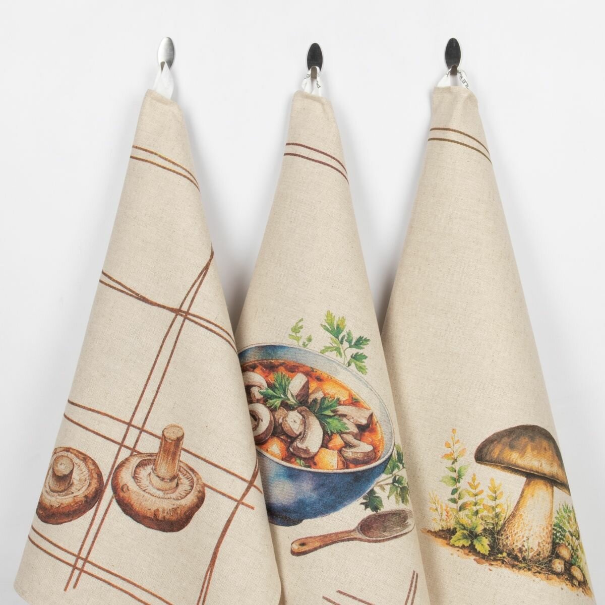 Комплект кухонных полотенец лен/хлопок 45х60 3 шт. "Дары осени" Оршанский