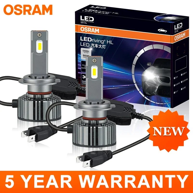 Светодиодные лампы OSRAM High Power H4 H7 для фар автомобиля, H8 H11 9005 9006 HB3 HB4 HIR2, противотуманные фары с турбовентилятором, 6000K, 50W, с драйвером, 12V