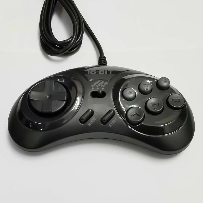 Проводной геймпад Sega MegaDrive, черный