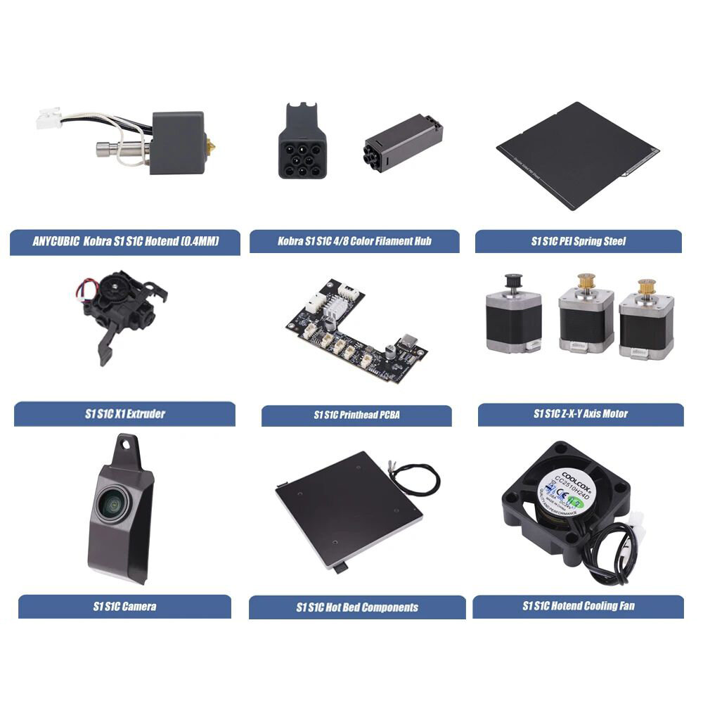 Kobra S1 Kobra S1 Combo Accessories Hotend Extruder 8 Color Filament Hub Модуль обнаружения возврата из пружинной стали PEI