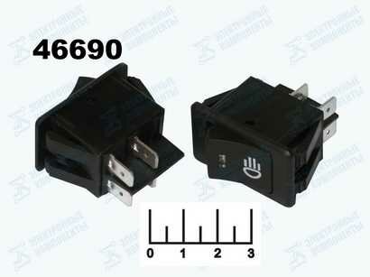 Выключатель 12/35 12V 35A черный LED синий 4 контакта ASW-17D (подсветка 12V)