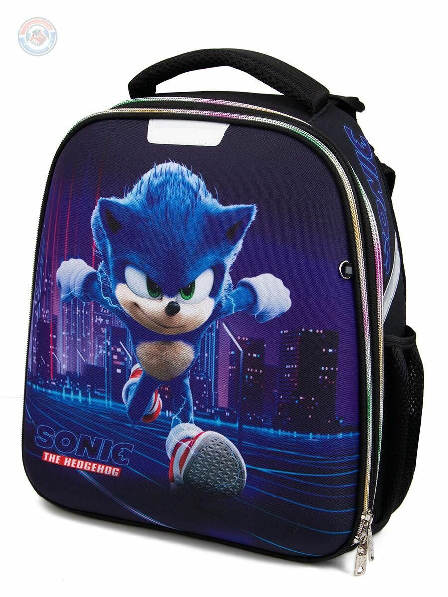 Детский школьный рюкзак Sonic с ортопедической спинкой, ранец для мальчика и девочки 1-6 класс, водонепроницаемый, светоотражающие элементы, два отделения