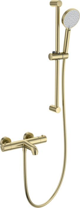 Термостатический смеситель Wonzon & Woghand WW-C2006-A-BG для ванны с душем, брашированное золото