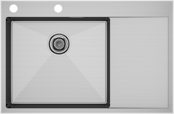 Мойка кухонная Paulmark Kroner-Edge PM777851-BSL брашированная сталь
