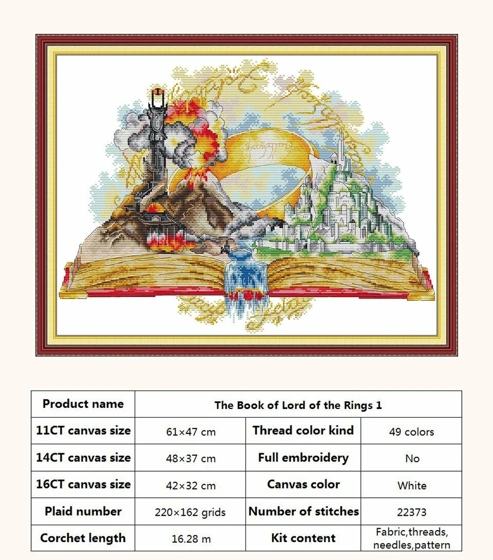 Набор для вышивки крестом Coelho Книги волшебных узоров 11CT 14CT 16CT
