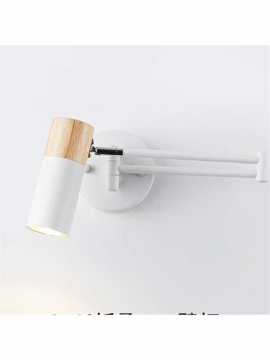 Японский стиль настенный светильник с выдвижным рычагом для спальни, регулируемый светильник с длинным поворотным кронштейном для кровати, LED освещение для гостиной