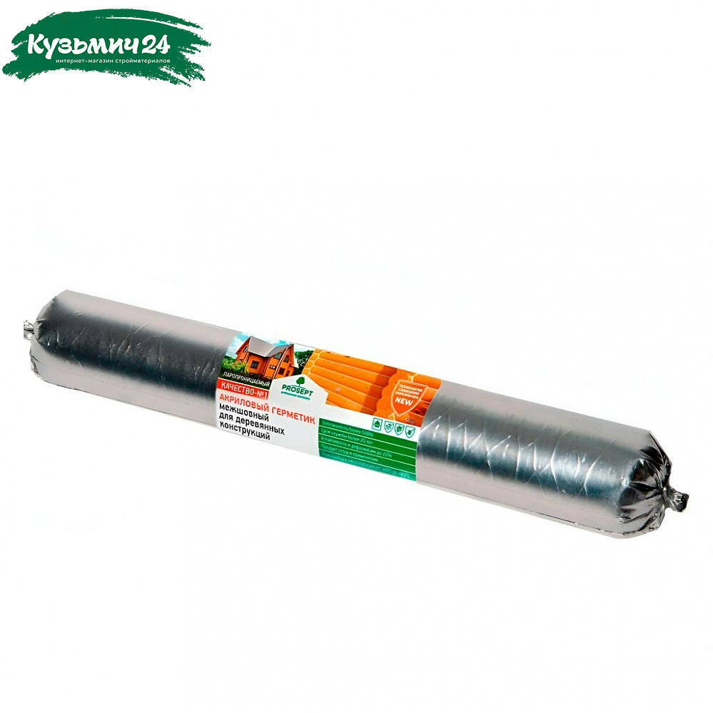 Герметик акриловый Prosept 0024-06 sh, для швов деревянных конструкций, готовый состав, шоколад, 0.6 л