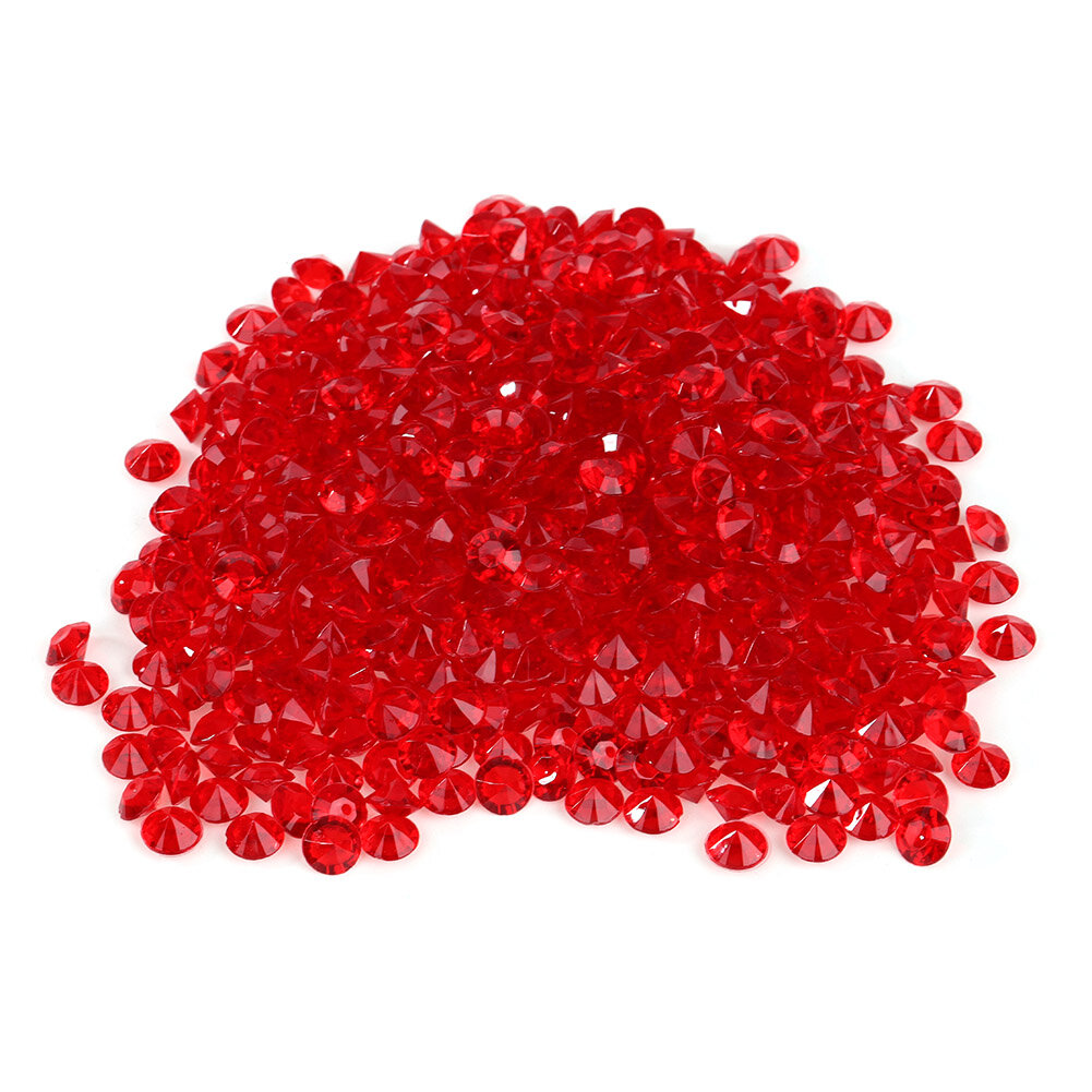500pcs 8 мм заостренные акриловые бриллианты конфетти для свадебной вечеринки Diy Handmake (красный)