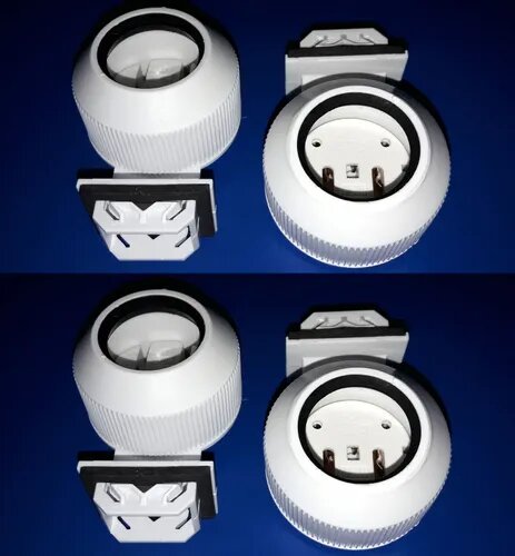 Влагозащищенный патрон G13 (4 шт.) с прижимной муфтой для ламп Т8 (26 мм.) одиночный.
