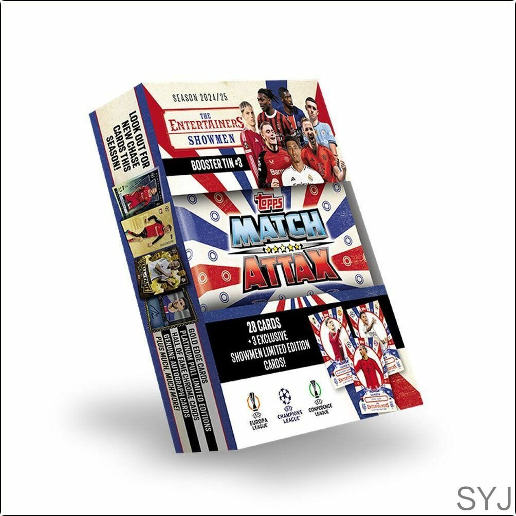 Футбольные карточки Topps Match Attax 24/25 официальные, коллекционные, набор Booster Tin #3
