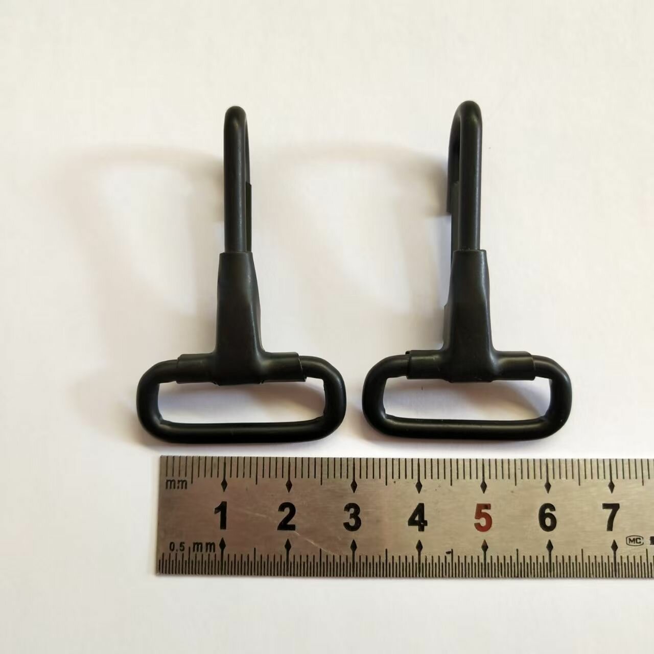 Карабин силовой стальной под стропу 25мм, комплект 4-6-20 шт, черный