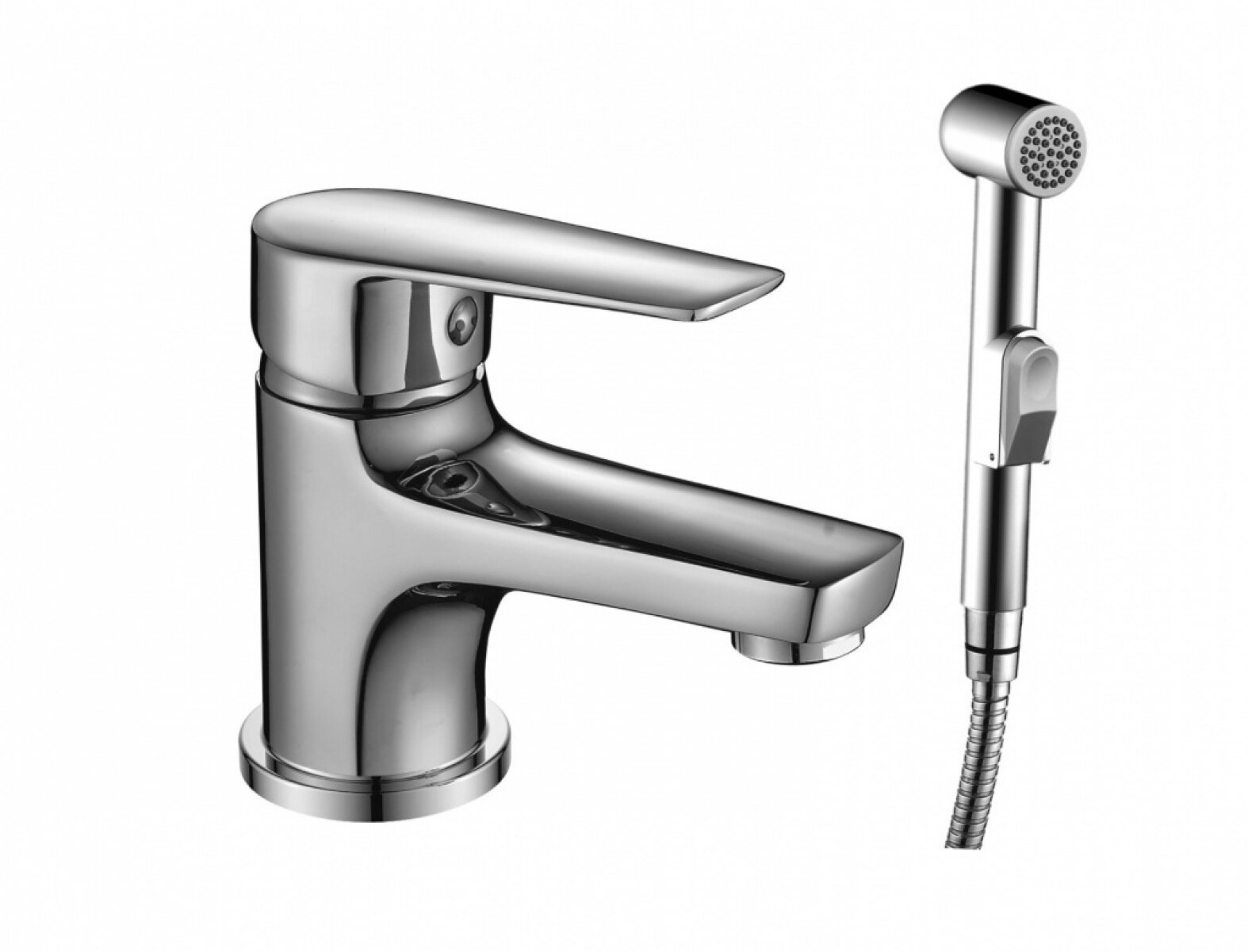 Смеситель для раковины и биде Rossinka S35-15 с керамическим картриджем, хром