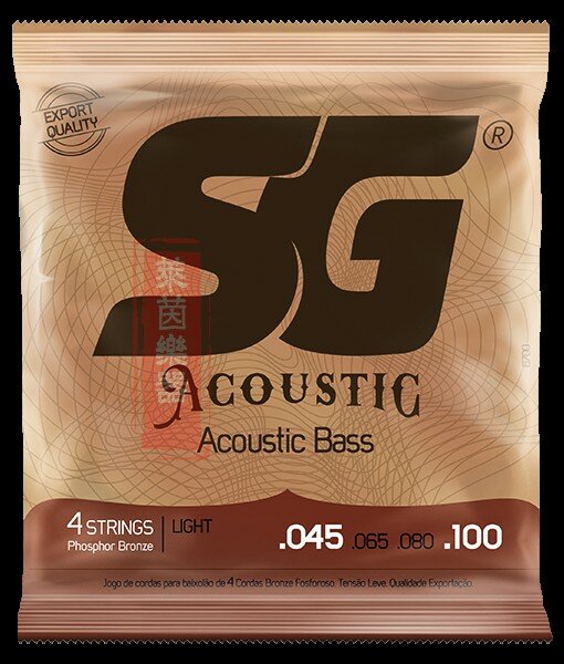 SG 6700 45-100 Набор струн для акустической бас-гитары, 4 струны, никелированные для фолк-баса