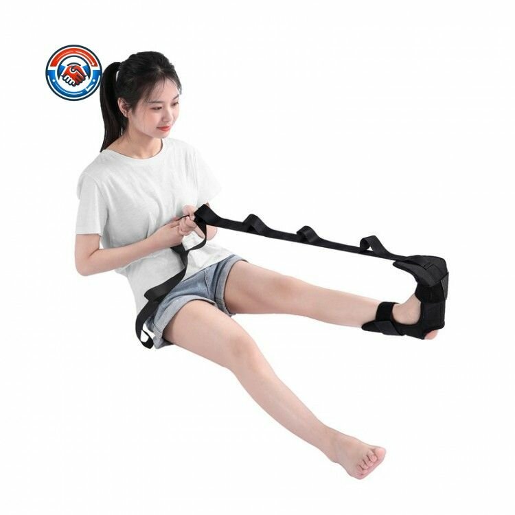 Реабилитационный тренажер для ноги с 7 петлями, регулируемая степень нагрузки, помощь при травмах и инсульте, ЛФК дома, тренажер для голеностопа, колена и бедра, липучки и петли для рук, нейлон и полиэстер
