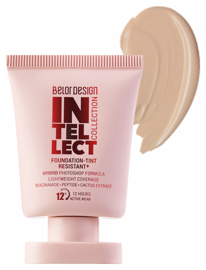 Belor Design, Тональный крем-тинт устойчивый+Intellect, Тон 303 холодный медиум, 28 мл.