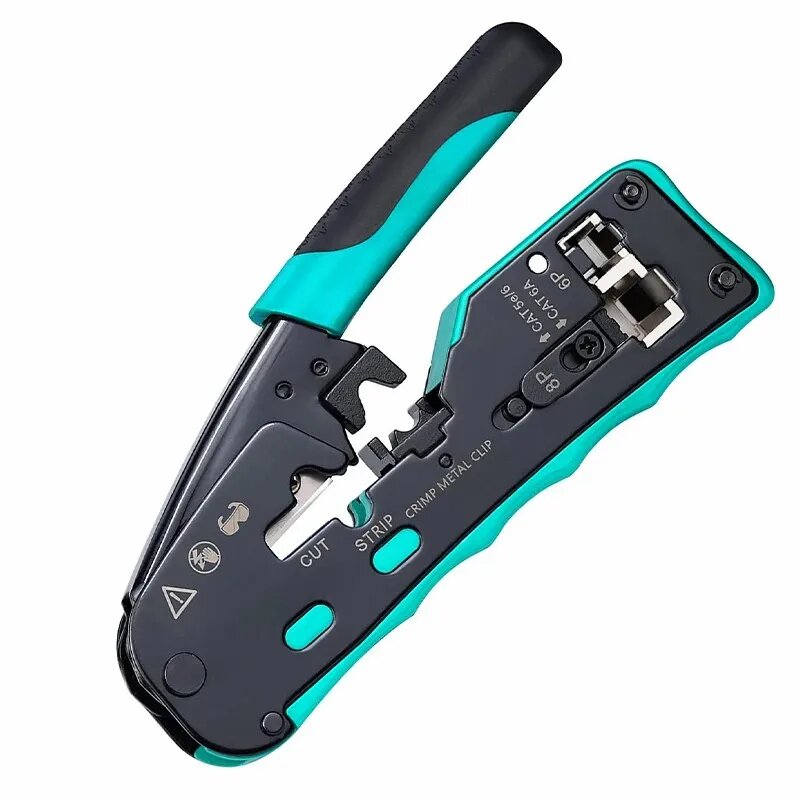 Natalink Проходной обжимной инструмент RJ45 Cat5e Cat6 Cat6a Cat7 Обжимной инструмент для стандартного RJ11/RJ12, сквозные разъемы RJ45