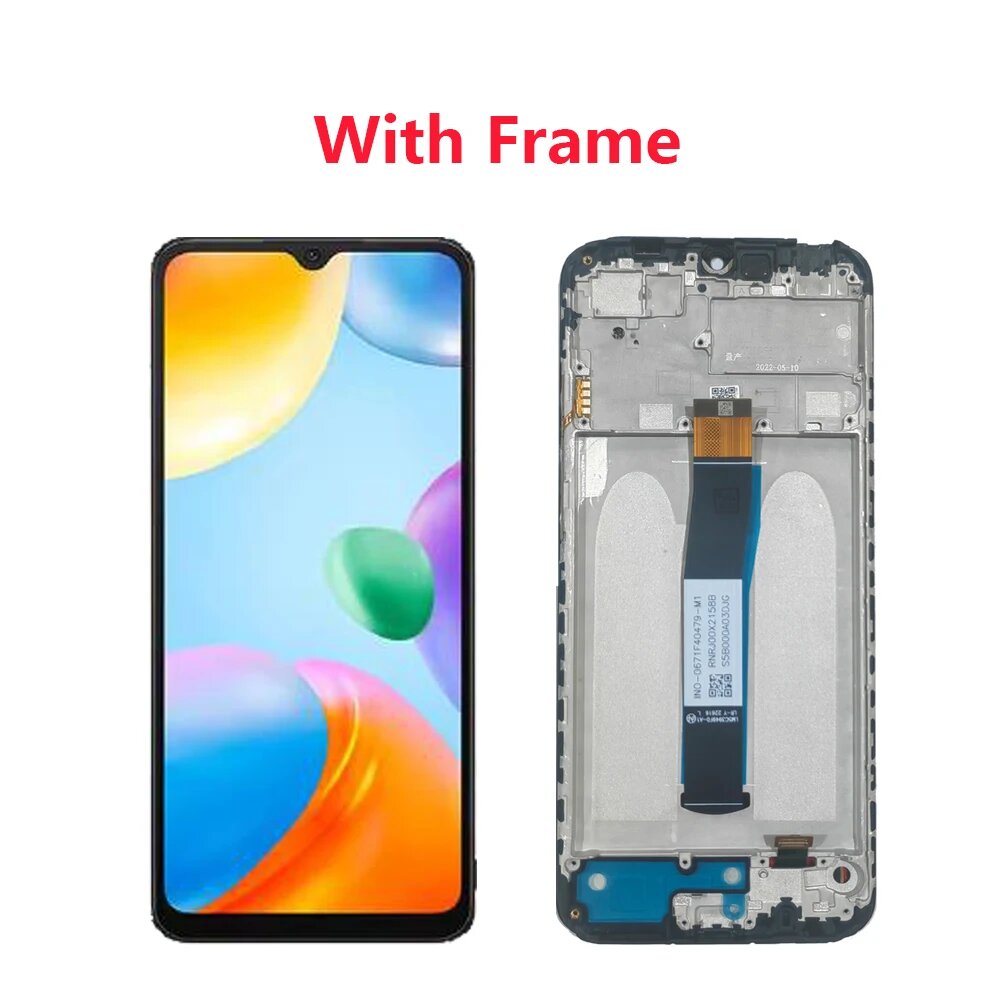 Оригинальный ЖК-экран для Xiaomi Redmi 10C фотодисплей 220333QL 220333QAG 220333QBI LCD With Frame