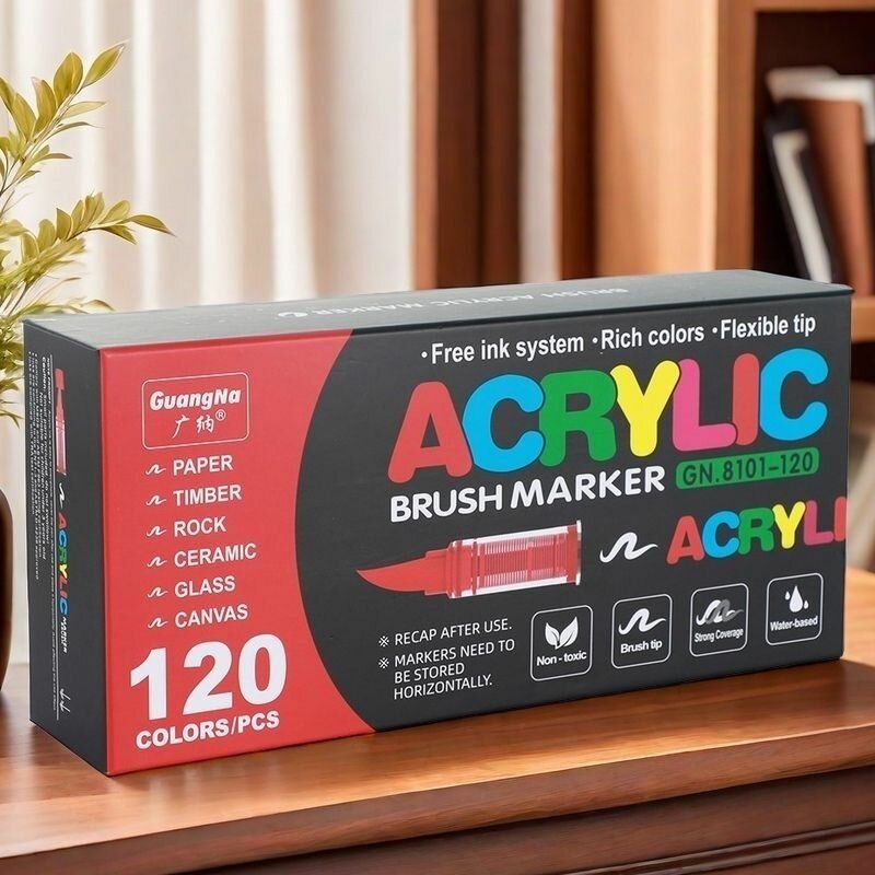 Новый акриловый маркер Guangna8101 с мягкой жидкостью на водной основе идеальное решение для художников и дизайнеров,120 шт-liu1978