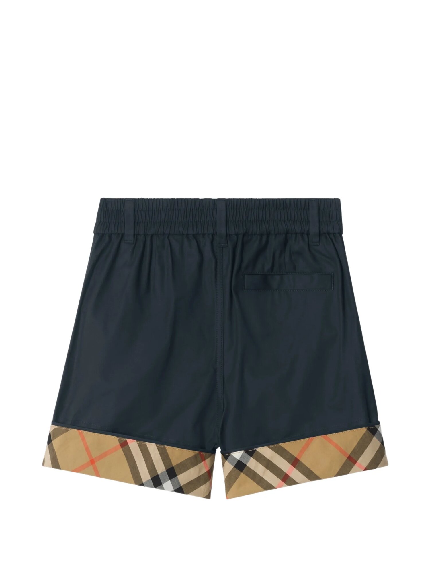 Шорты BURBERRY Check turn-up shorts, размер 10 лет, синий — фото 1