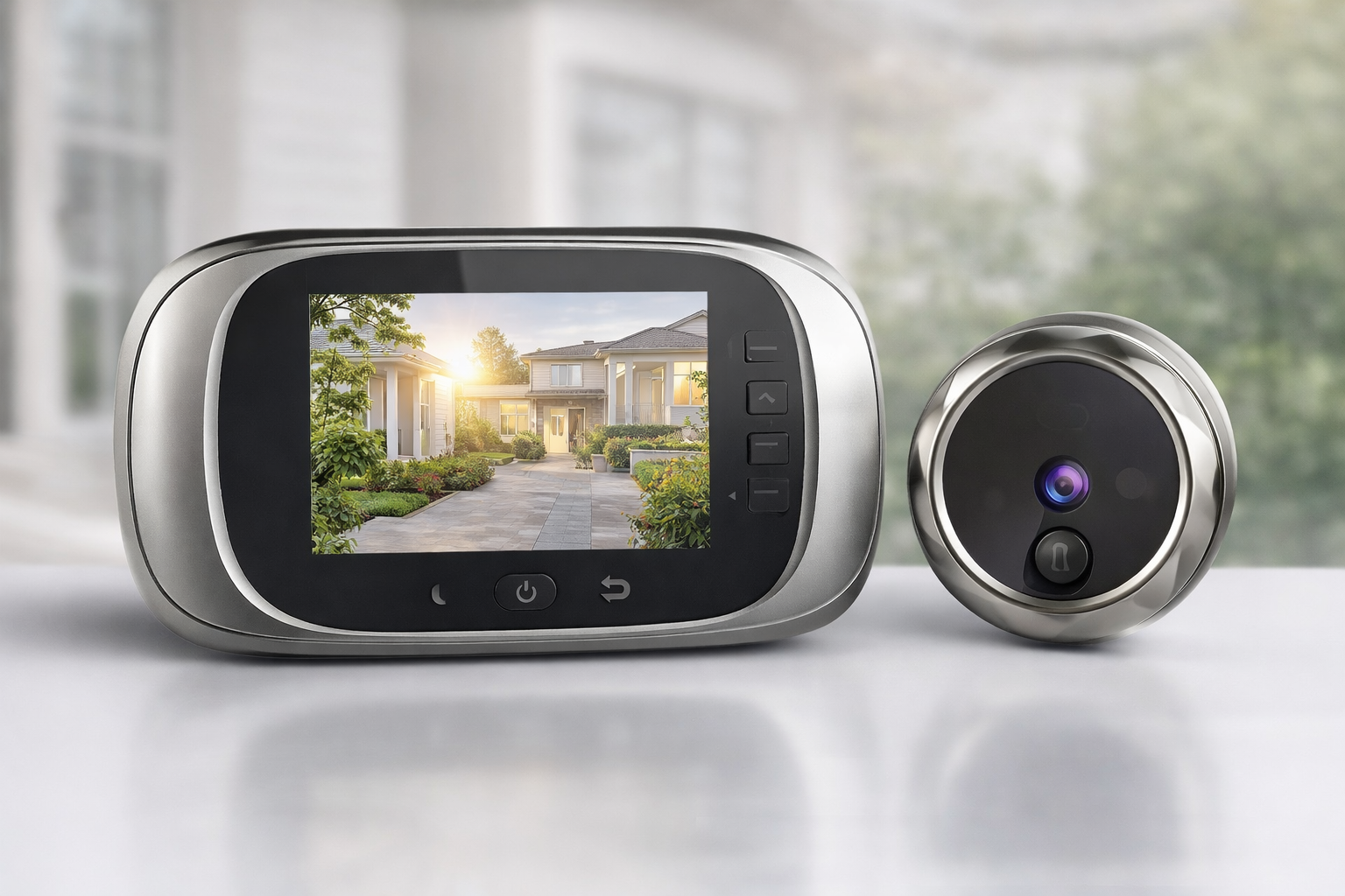 Видеоглазок для входной двери с звонком, записью фото/видео, экран 3.5", память