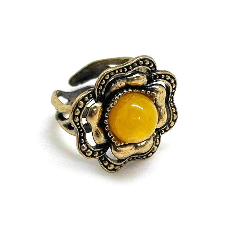 Кольцо, янтарь