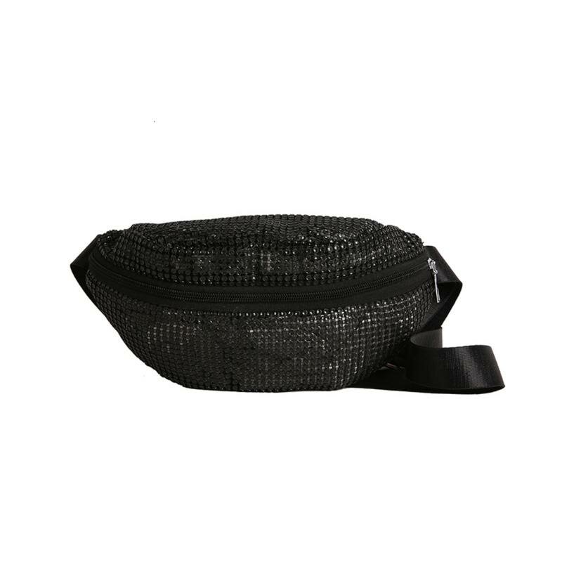 Женская поясная сумка с камнями, Черный