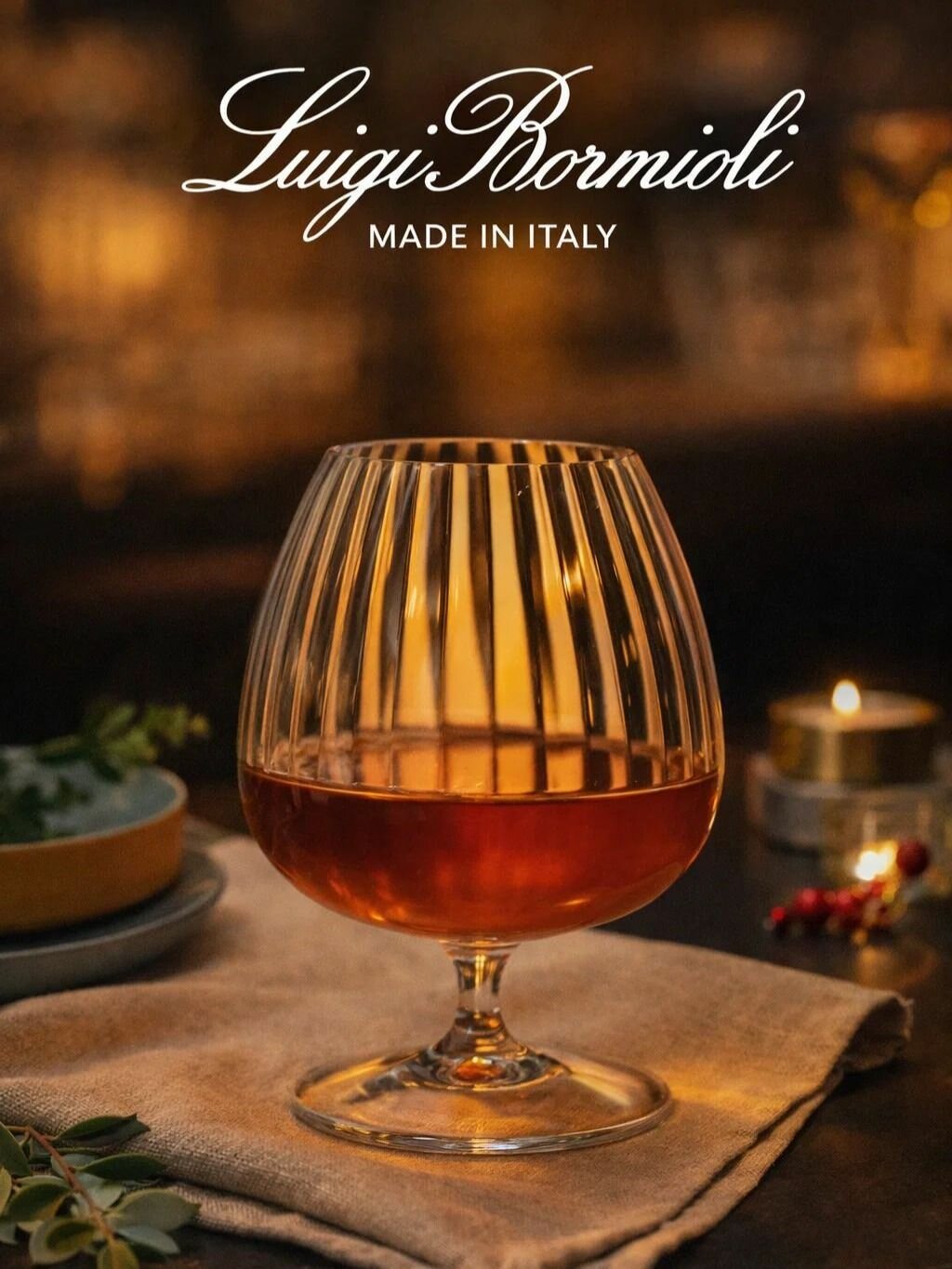 Бокалы для виски, подарочный набор Luigi Bormioli "SPEAKEASIES SWING" 2 шт, 465мл. Для виски, бренди, на низкой ножке, хрустальное стекло, прозрачные. Италия