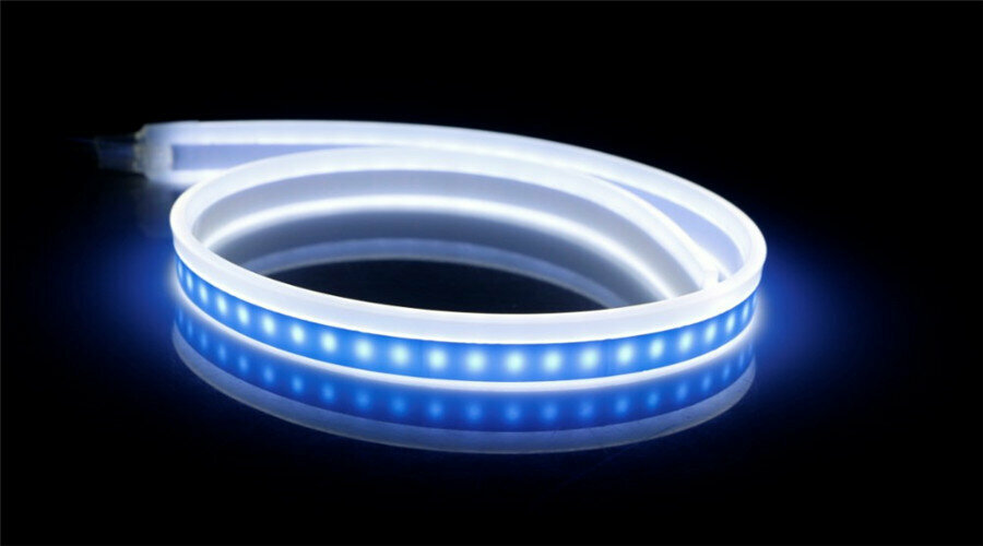 1 пара 60 см Гибких Белых + Янтарных Светодиодных Полосок Для Ремонта Автомобильных Фар Yurn Signal Light