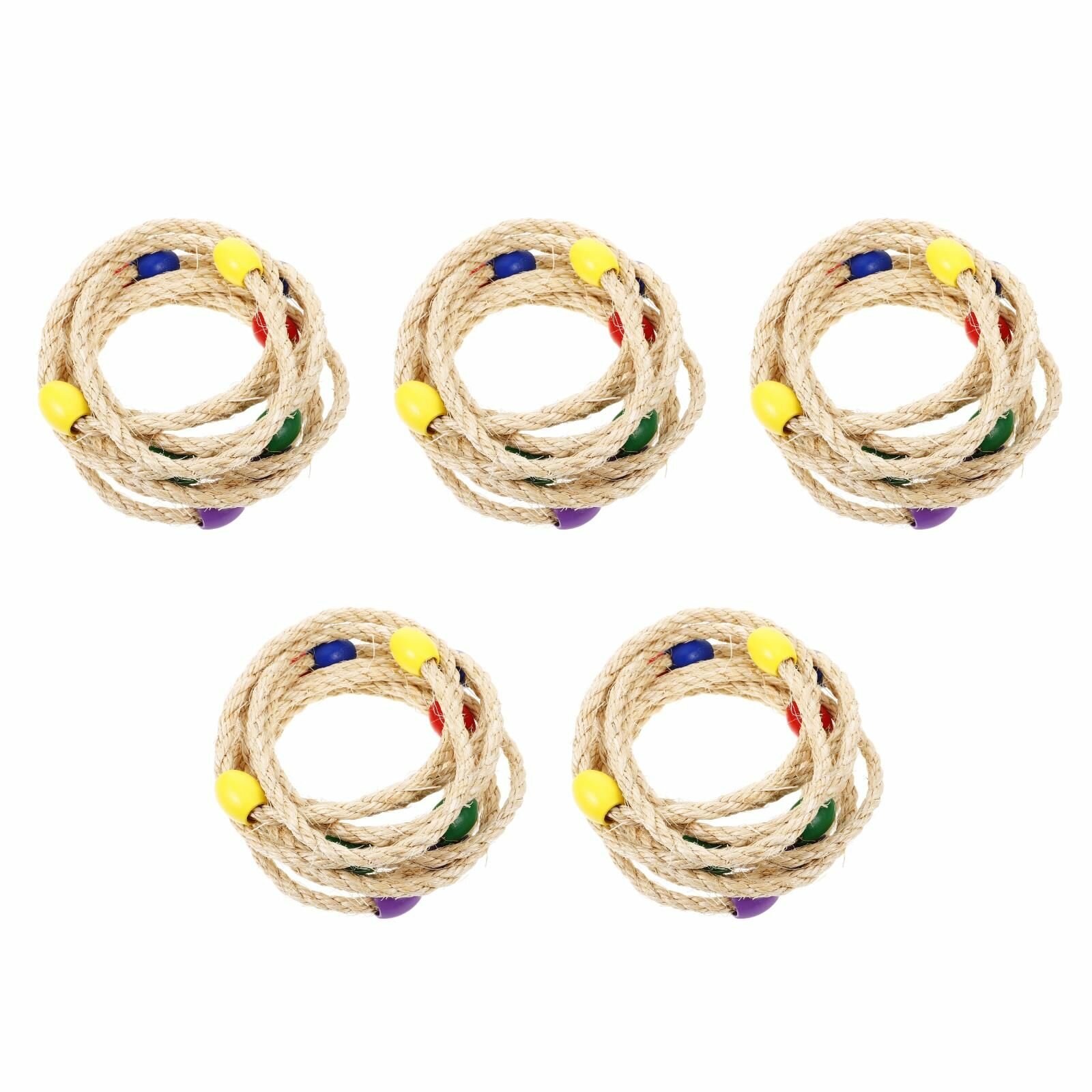 Набор из 50 прочных джутовых колец для метания, для детских игр и садовых развлечений