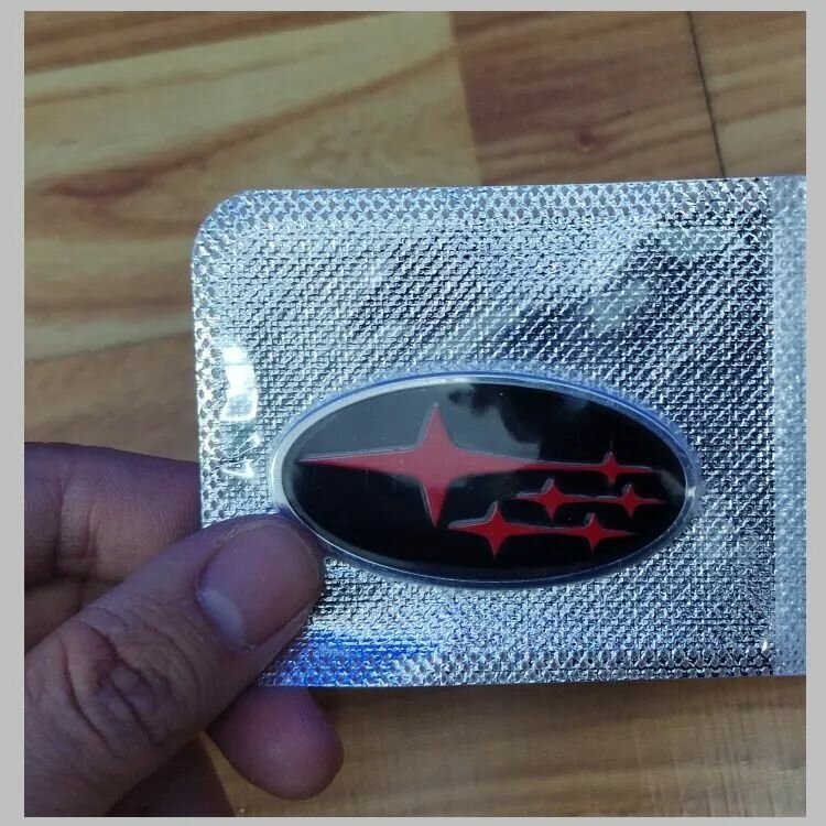 Логотип рулевого колеса Subaru XV Forester Outback Legacy Tribeca, наклейка центра рулевого колеса, эмблема модификации автомобиля-черный-красный